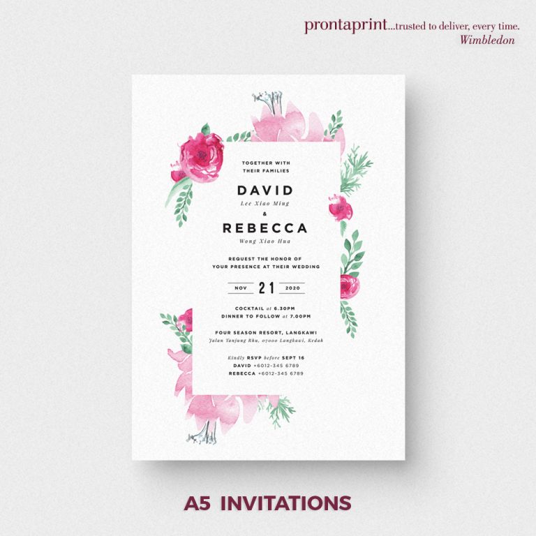 A4 Folded to A5 Invitations - Prontaprint Wimbledon