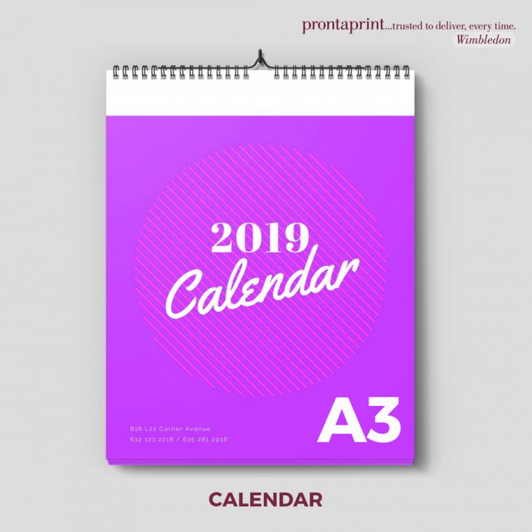 A4 Calendar - Prontaprint Wimbledon