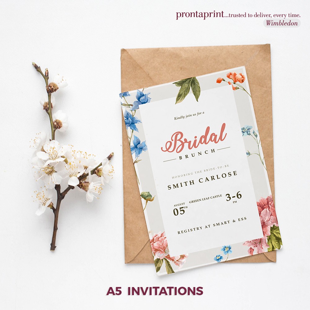A6 Invitations - Prontaprint Wimbledon