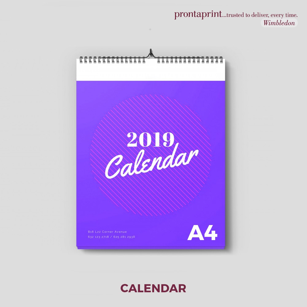 A3 Calendar - Prontaprint Wimbledon